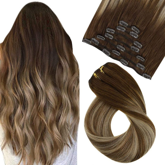 Clip In Hair Extensions Human Hair Full Head – Easyouth